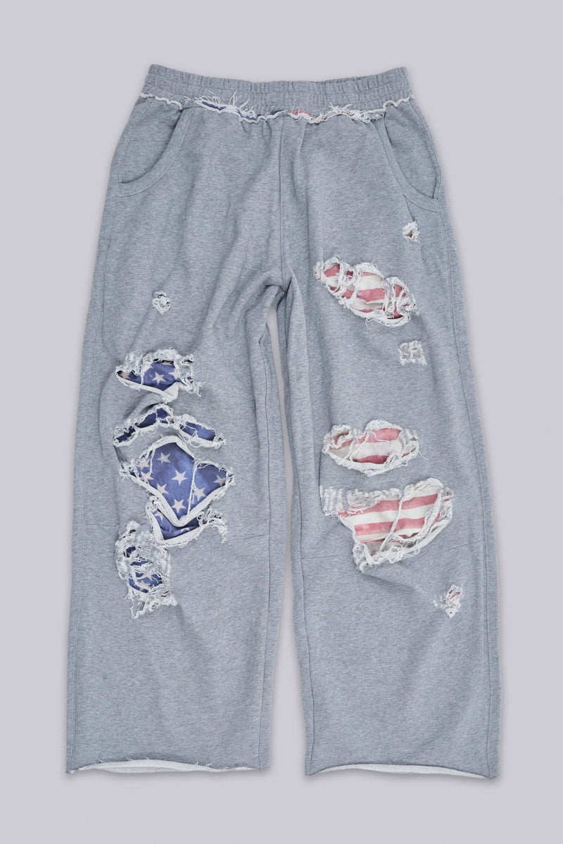 Stars and Stripes Distressed Monster Joggers | Jaded Man | Clothing