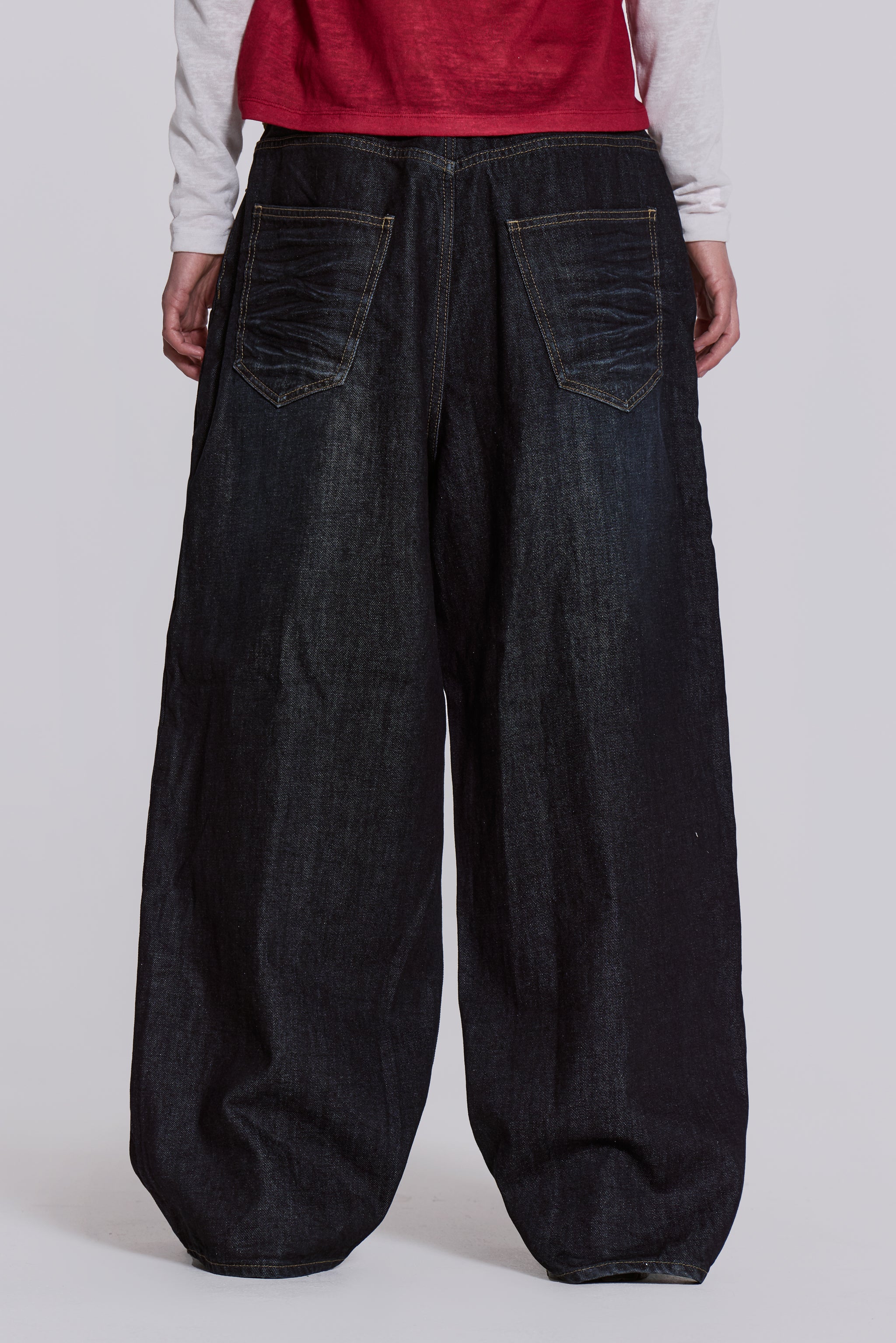 Shop Creased Indigo XL Colossus Jeans | Jaded London | Clothing