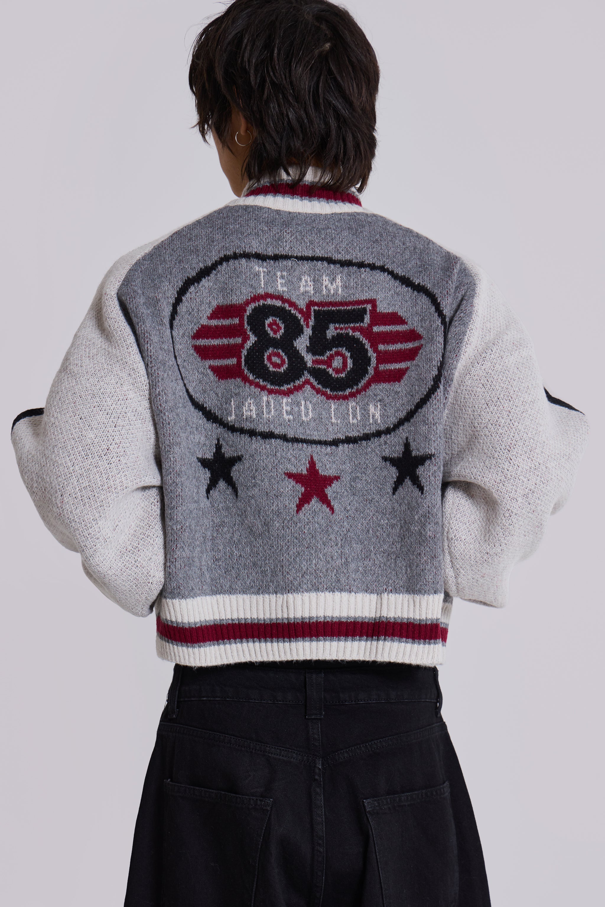 Team 85 Knitted Bomber Jacket | Jaded London | Clothing