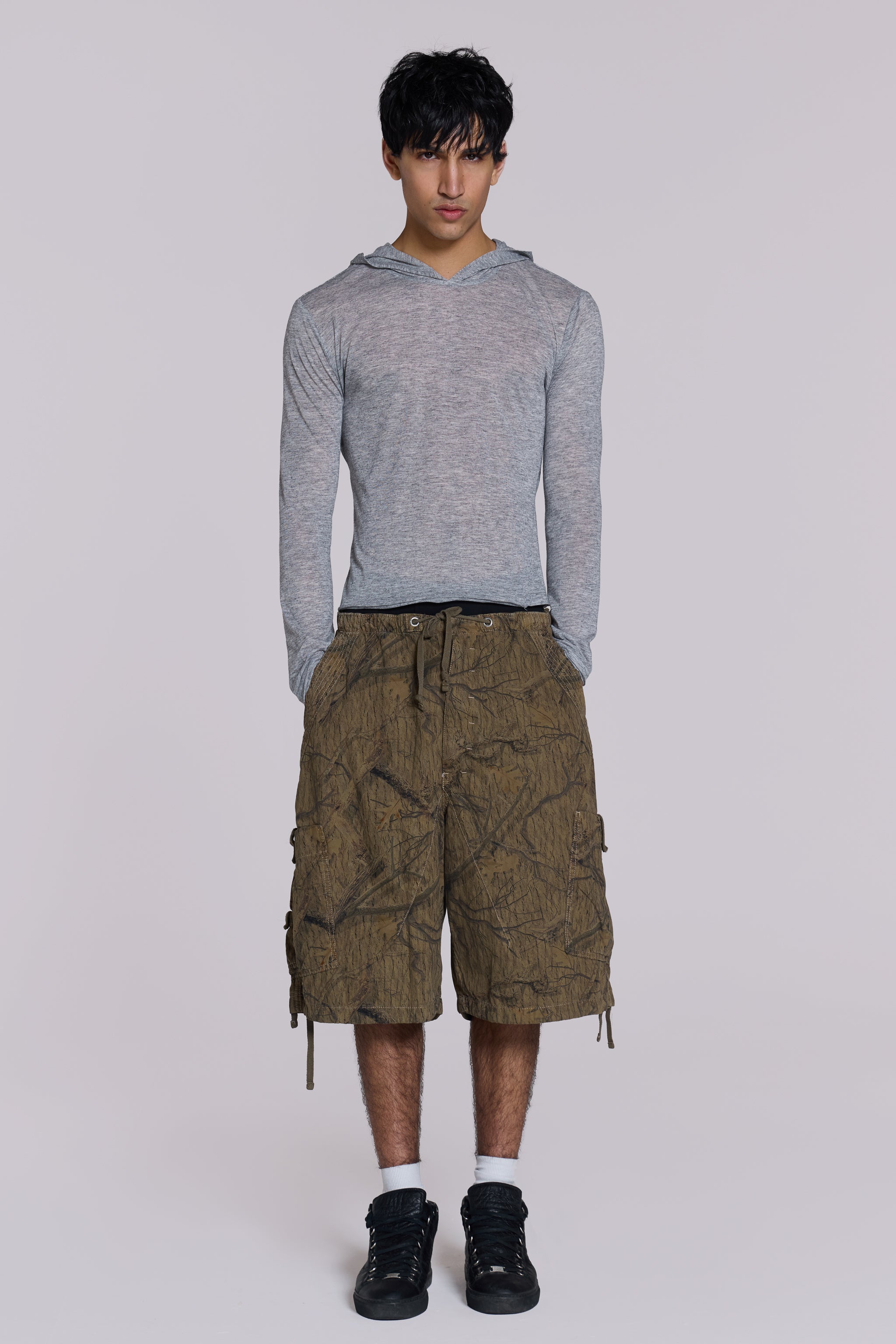 Shop Forest Camo Parachute Shorts | Jaded London | Clothing