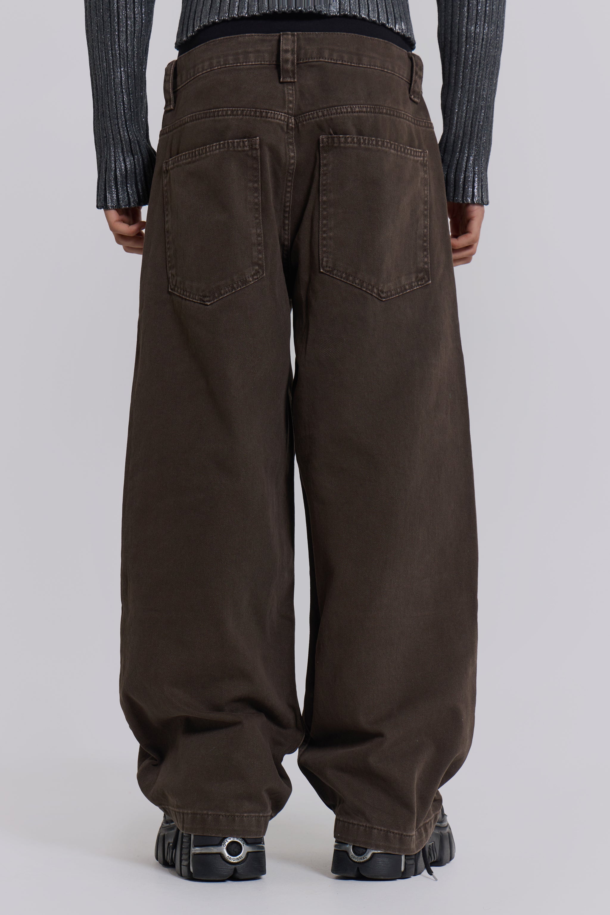 Washed Brown Colossus Jeans | Jaded London