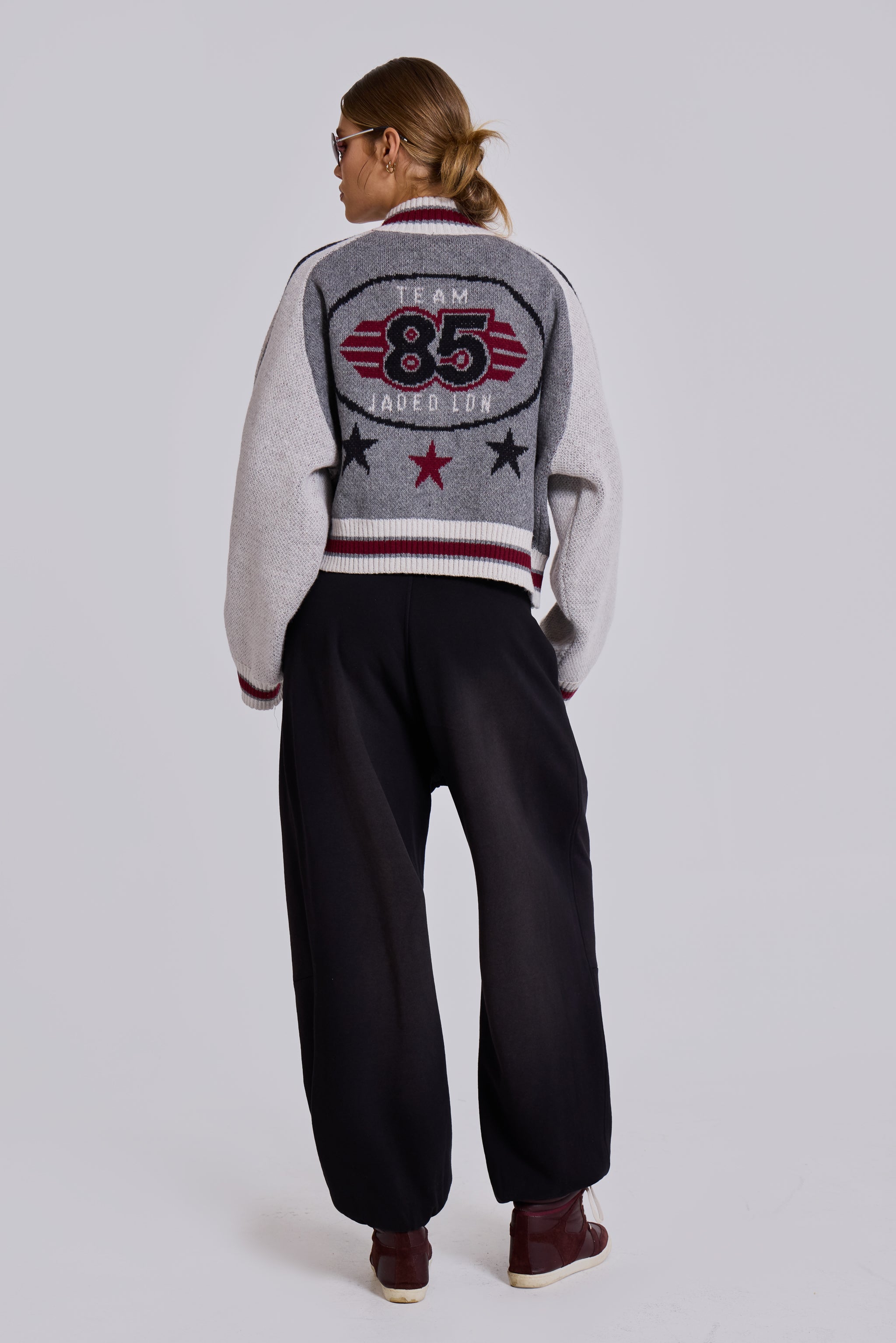 Team 85 Knitted Bomber Jacket | Jaded London | Clothing