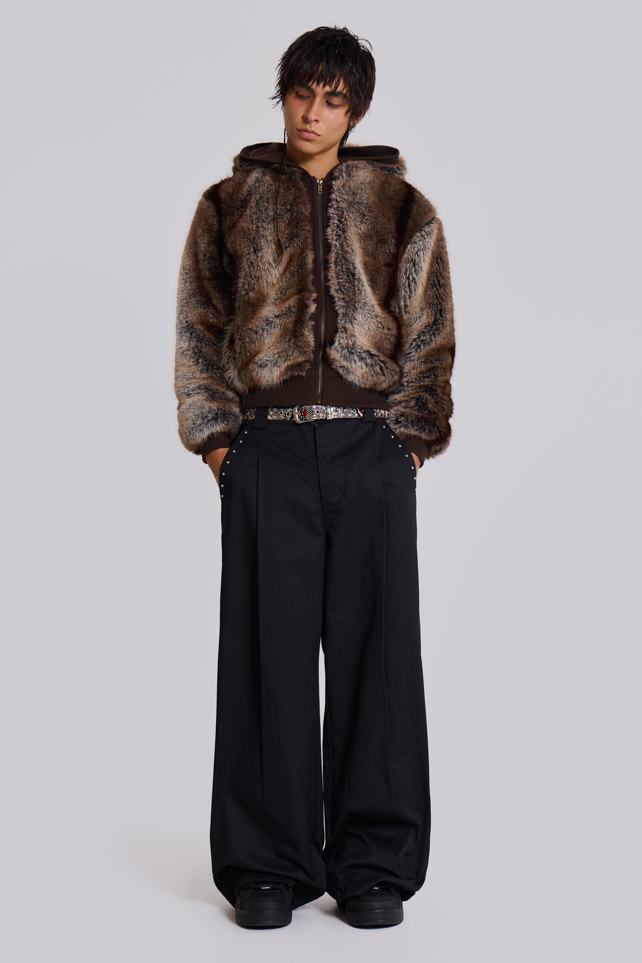 Studded Black Goliath Pants | Jaded London | Clothing