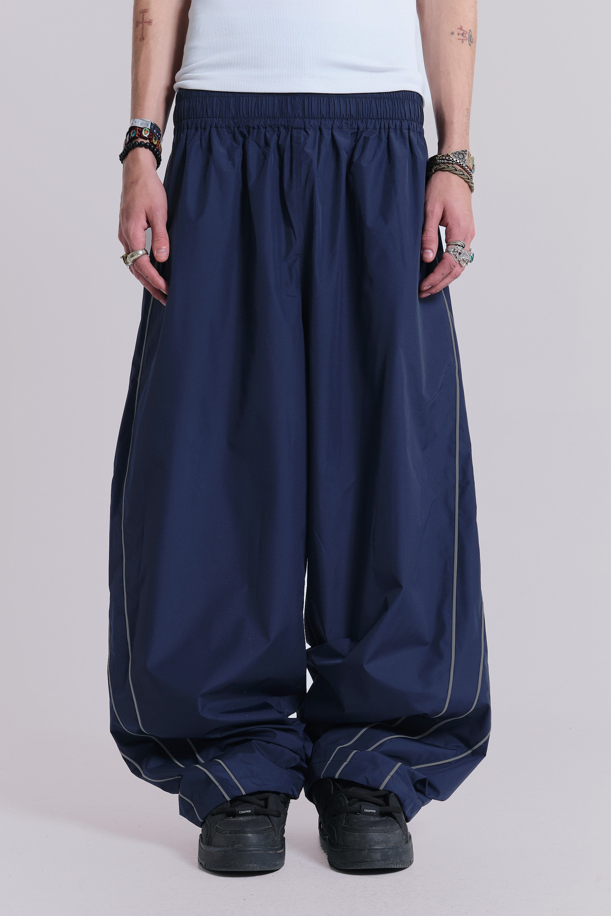 Navy Vapor Tracksuit Bottoms | Jaded London | Clothing