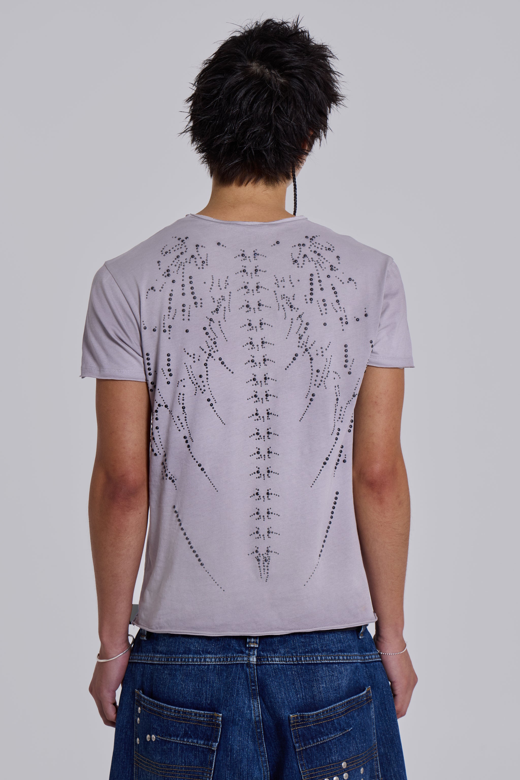 Backbone Studded T-Shirt | Jaded London | Clothing