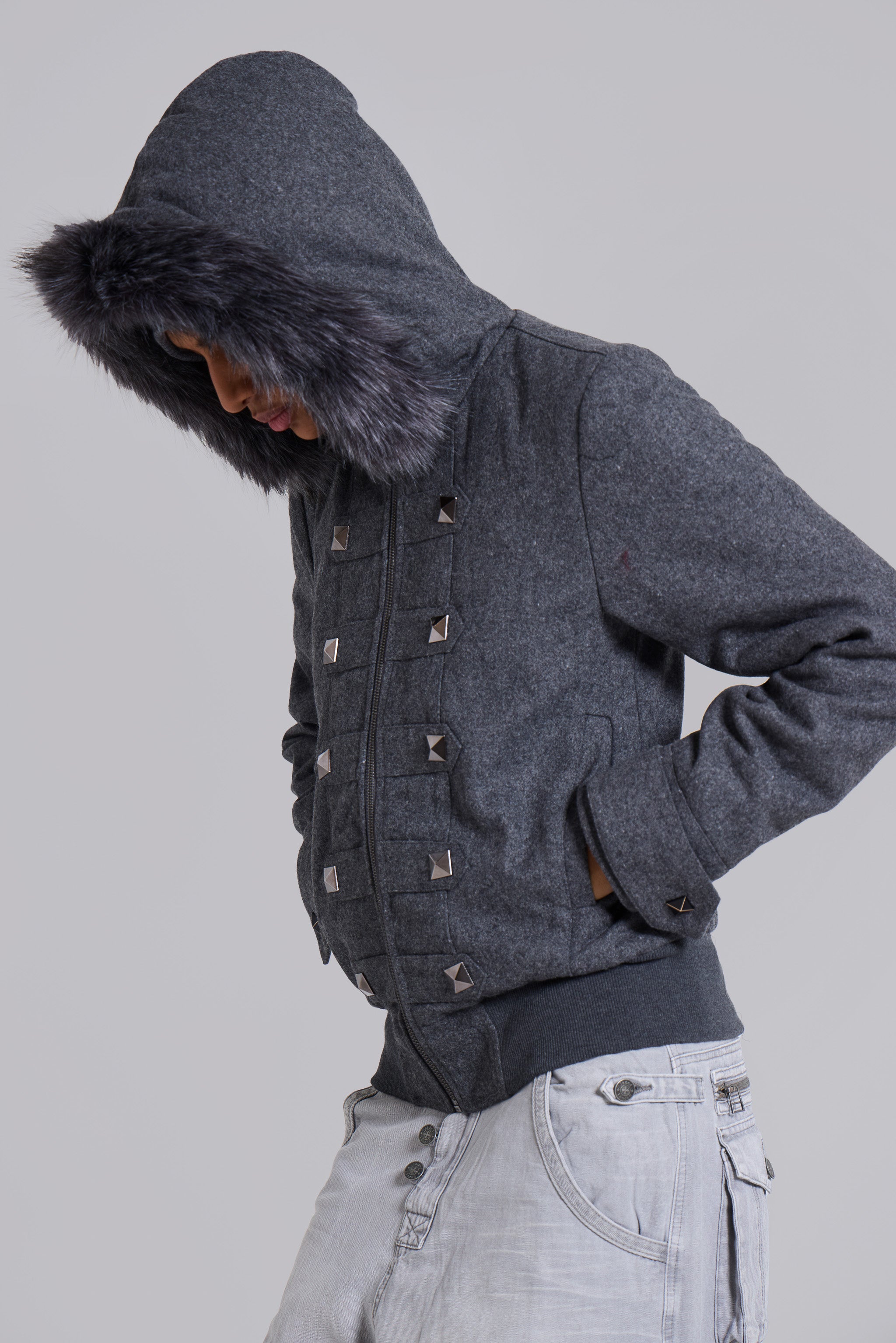 Marl Drummer Hooded Jacket | Jaded London | Women's