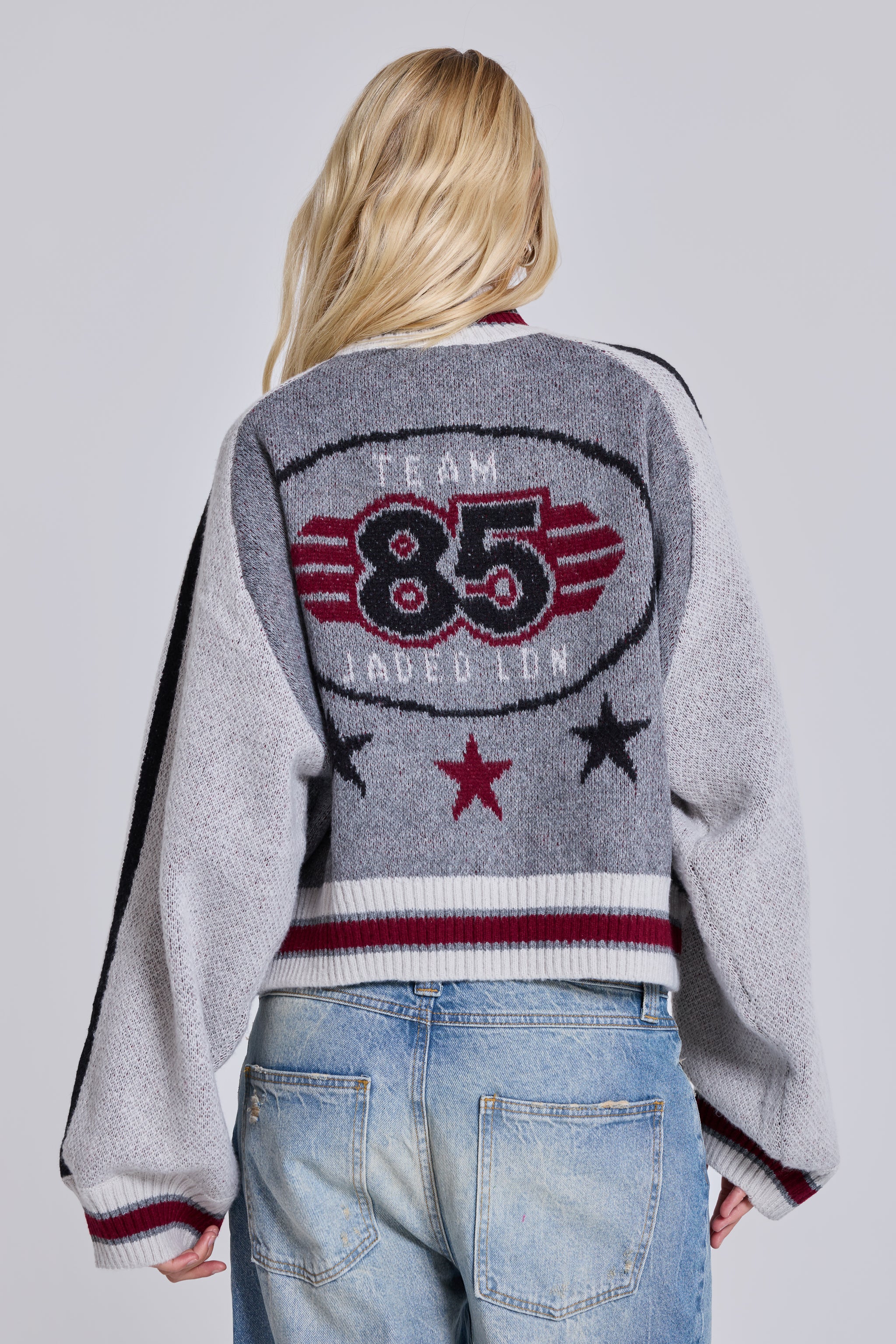 Team 85 Knitted Bomber Jacket | Jaded London | Clothing