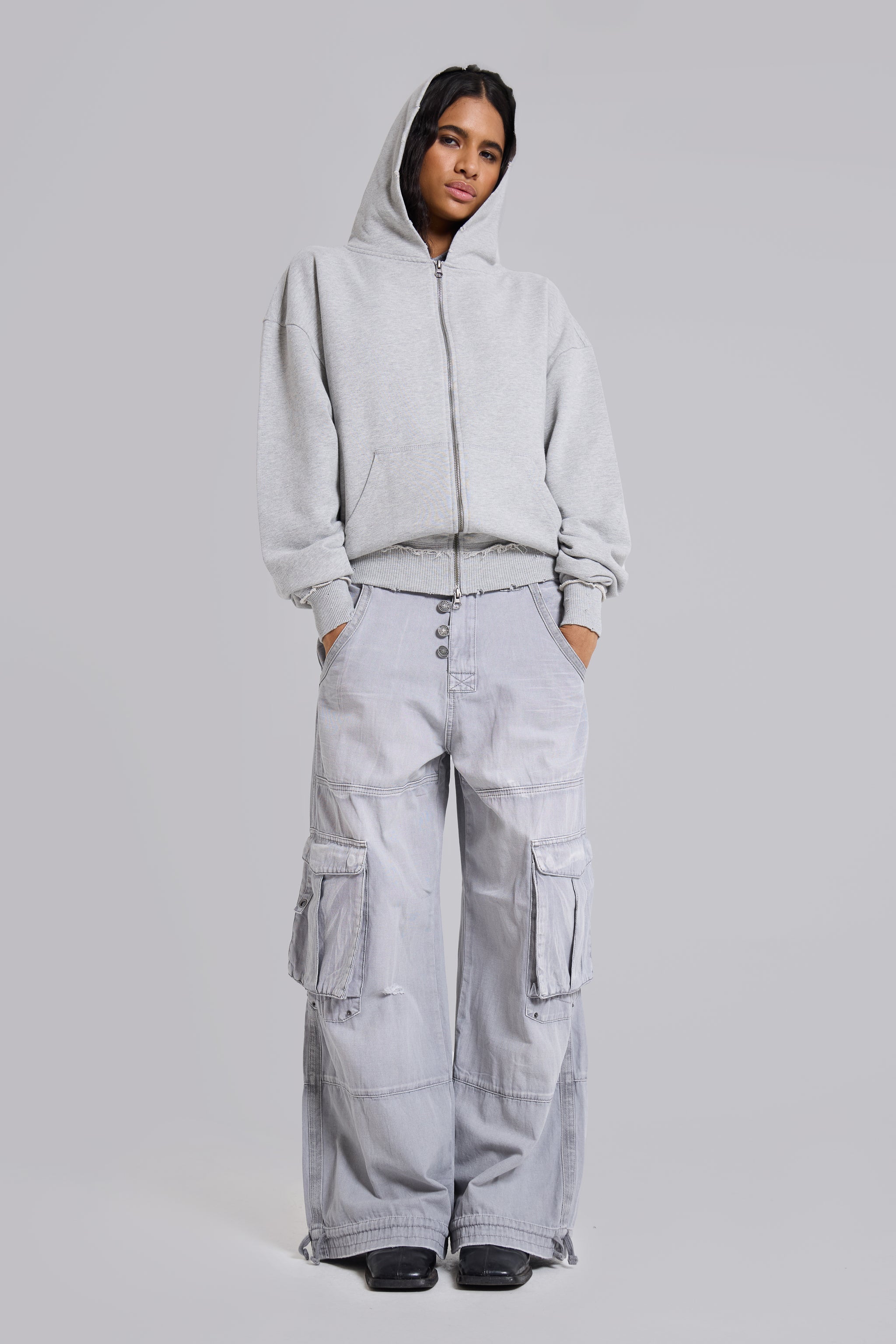 Washed Grey Decoy Cargos | Jaded London | Clothing
