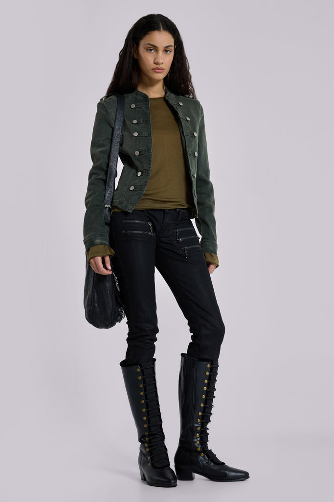Rebel Military Jacket in Khaki | Jaded London