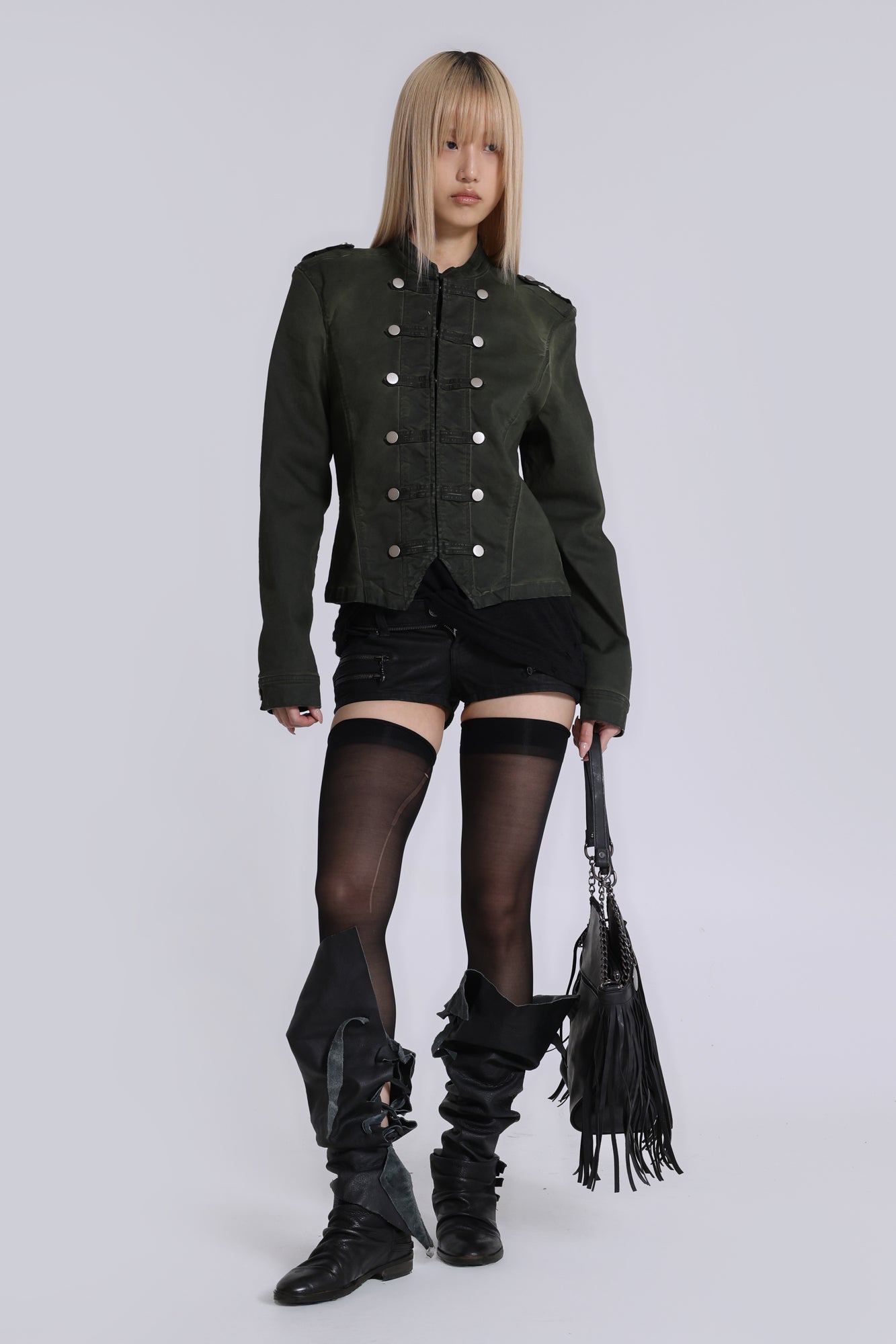 Rebel Military Jacket In Khaki Jaded London