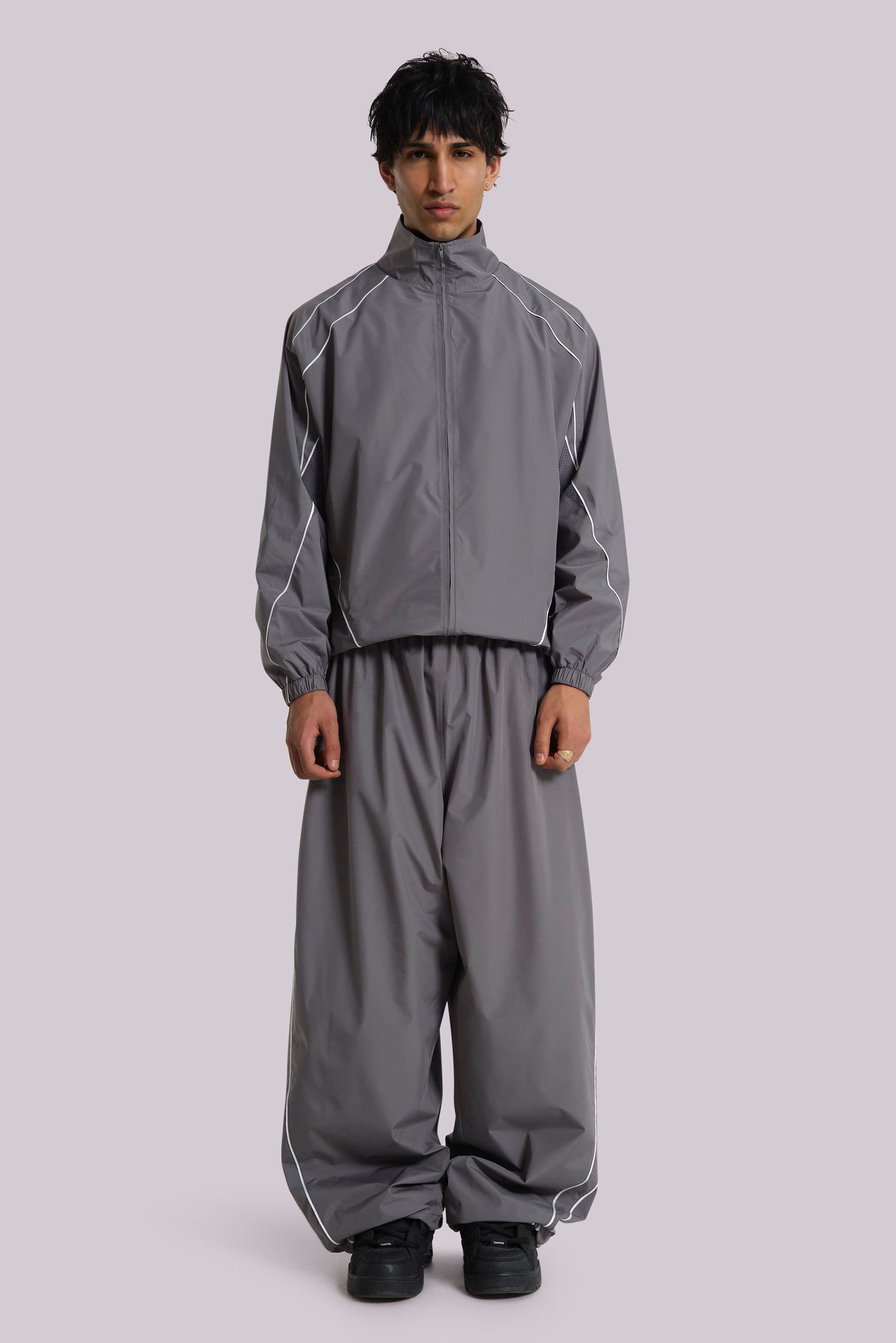 Grey Vapor Tracksuit Top | Jaded London | Clothing