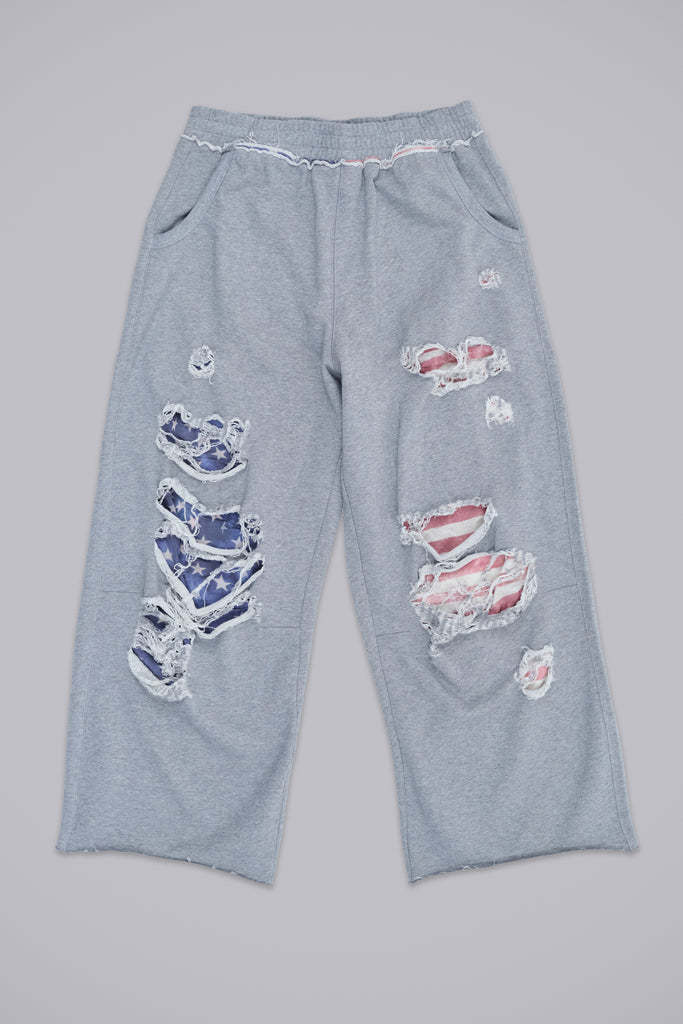 Stars and Stripes Distressed Monster Joggers | Jaded Man | Clothing