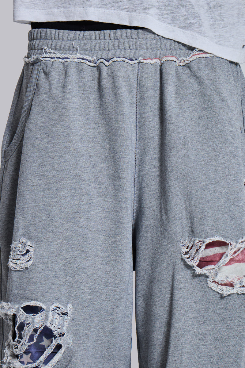 Stars and Stripes Distressed Monster Joggers | Jaded Man | Clothing