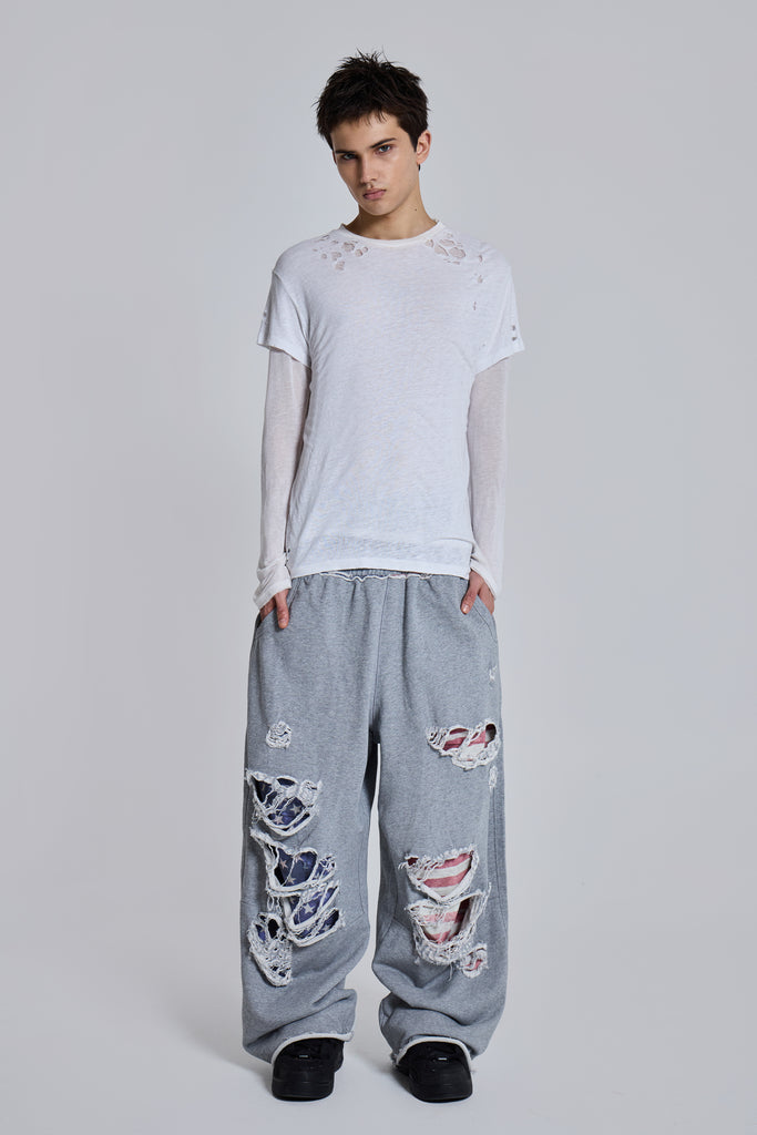 Stars and Stripes Distressed Monster Joggers | Jaded Man | Clothing