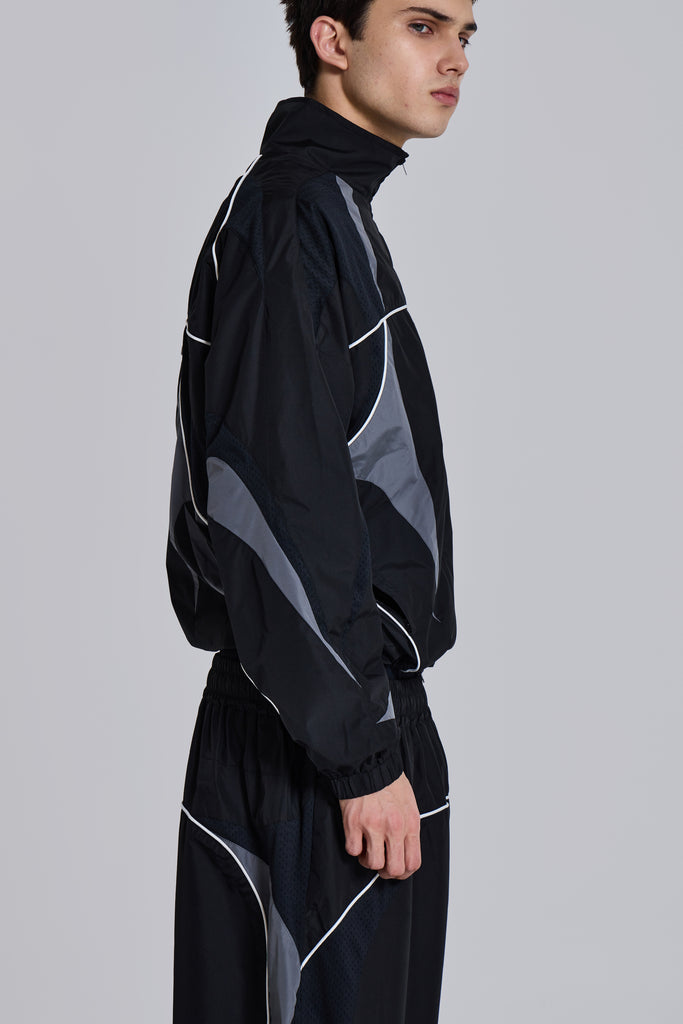 Black Panelled Vapor Jacket | Jaded London | Clothing