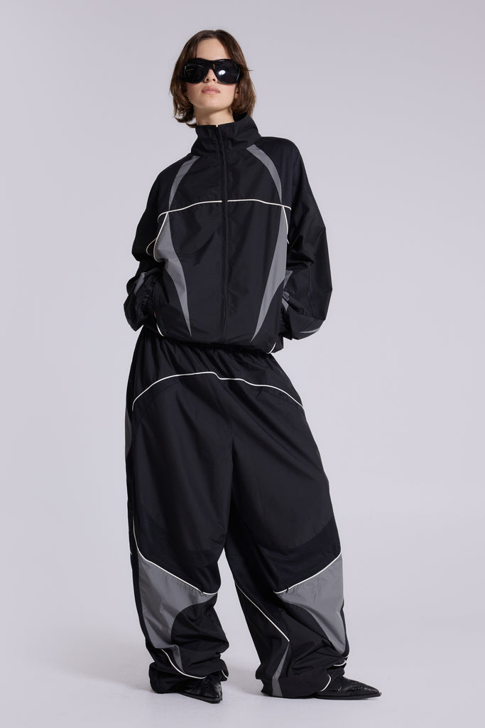Black Panelled Vapor Jacket | Jaded London | Clothing