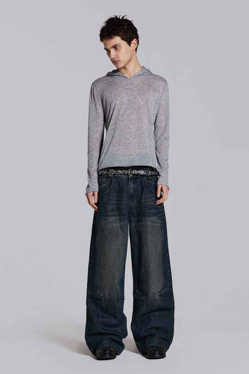 Shop Grey Marl Mist Hoodie | Jaded London | Clothing