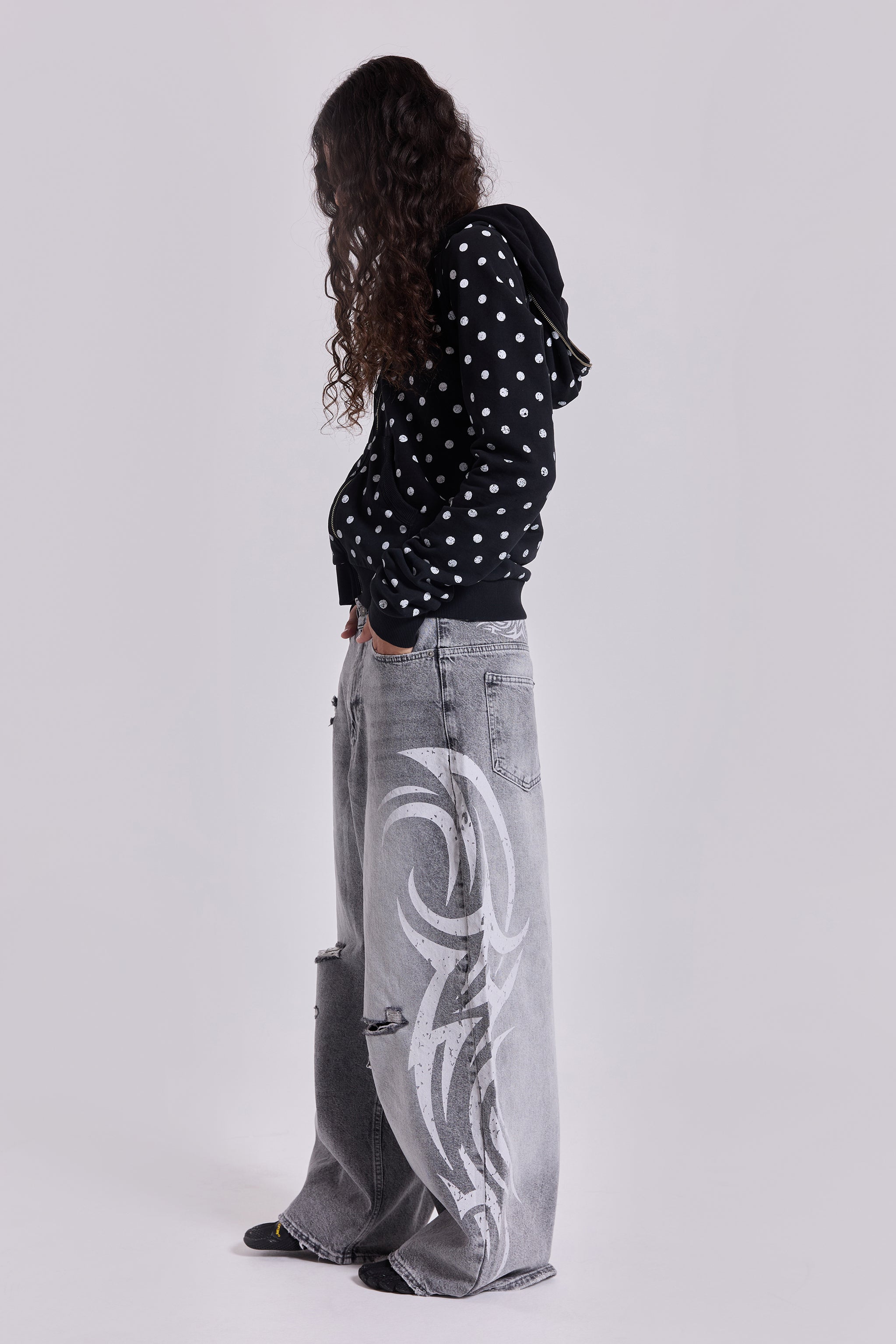 Grey Blade XL Colossus Jeans | Jaded London | Clothing