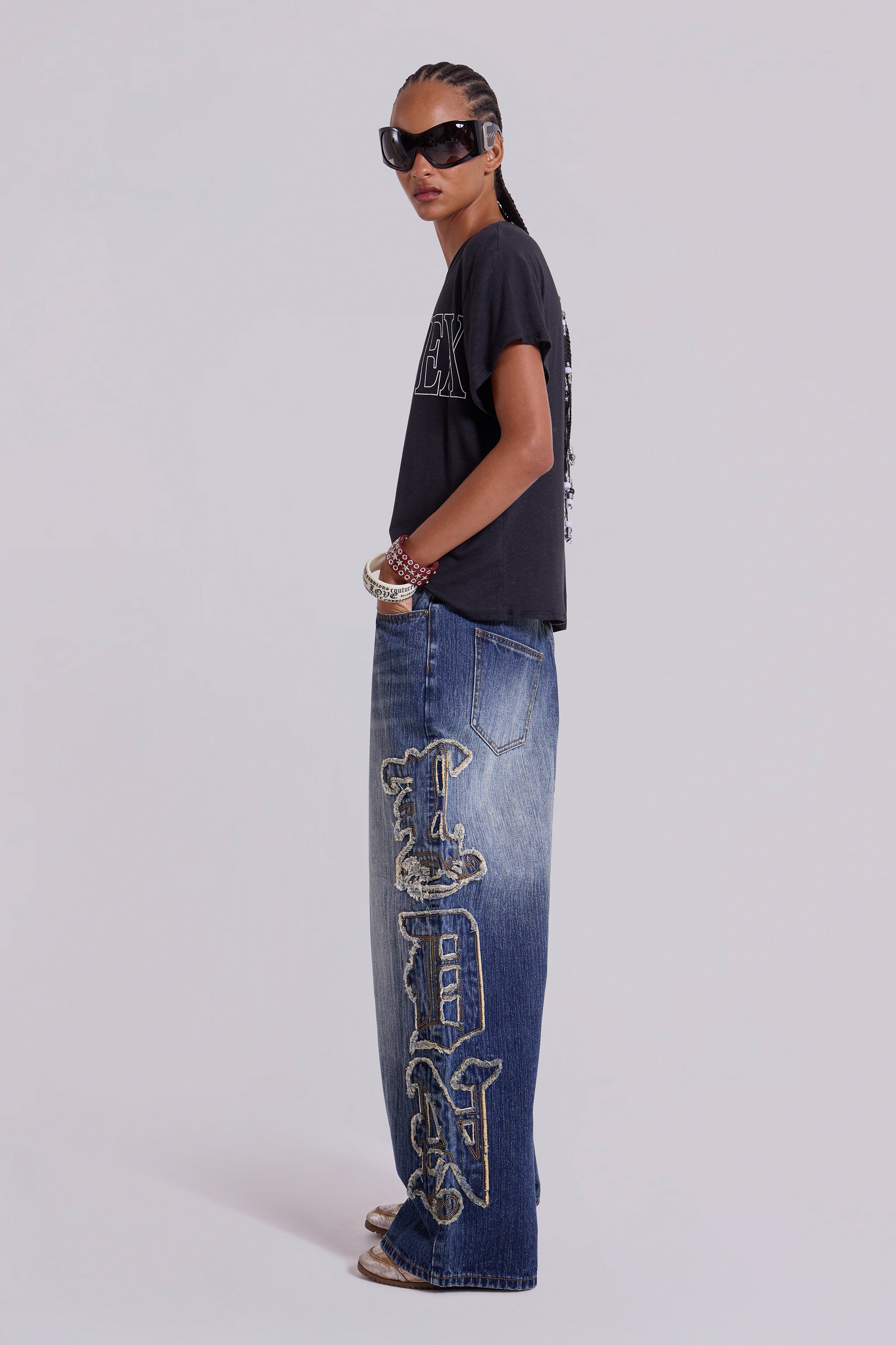 LDN Applique XL Colossus Jeans | Jaded London | Clothing