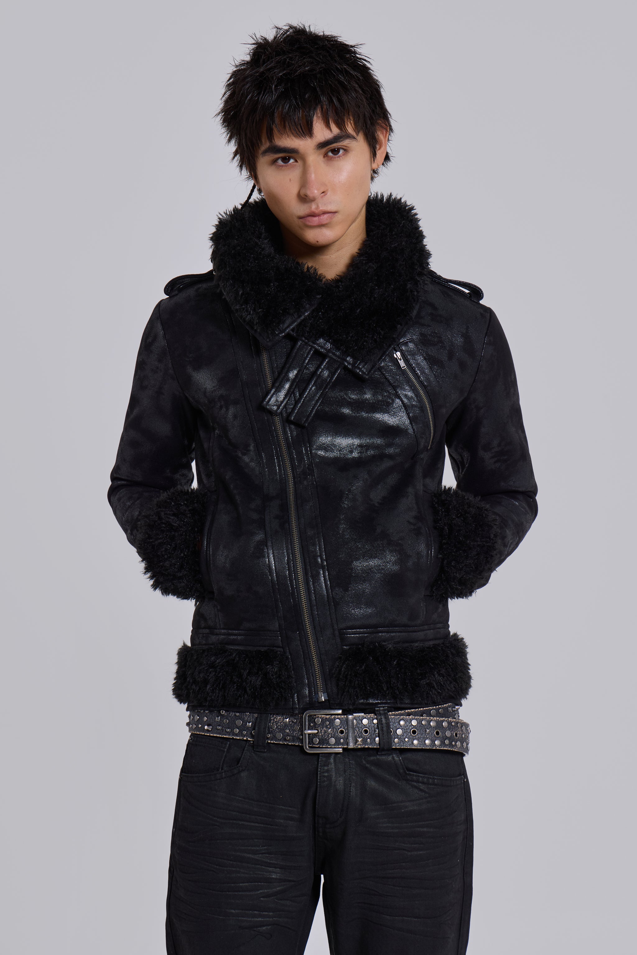 Spectre Shearling Jacket | Jaded London | Clothing