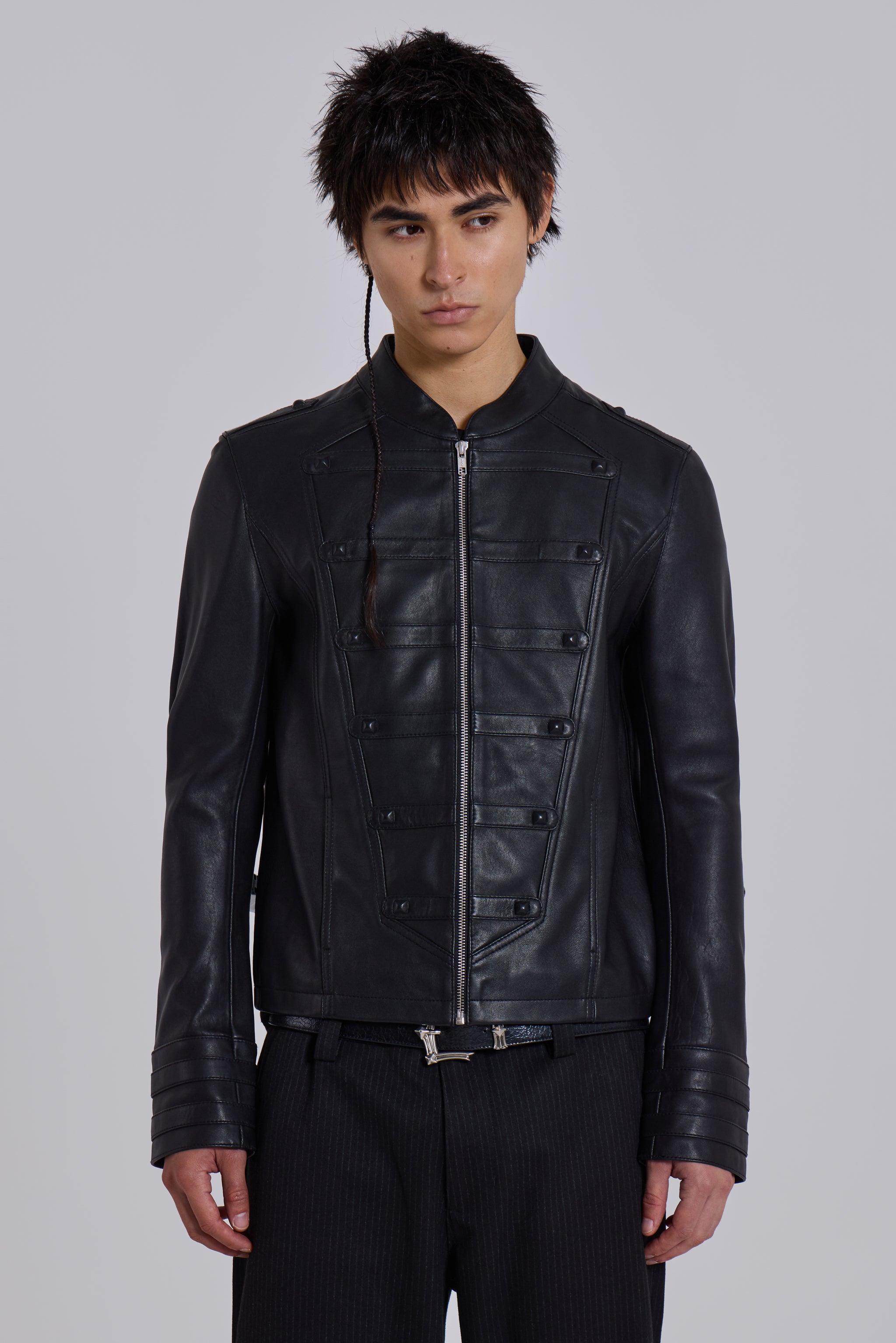 Leather Military Jacket | Jaded London | Clothing