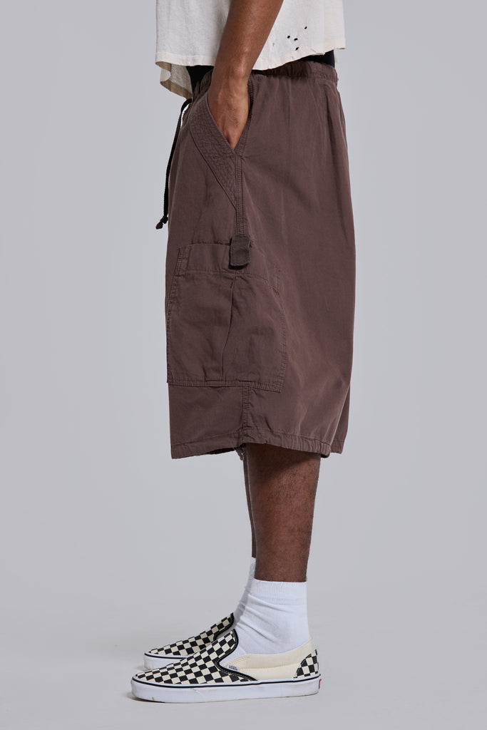 Shop Brown Parachute Cargo Baggy Shorts | Jaded London | Clothing