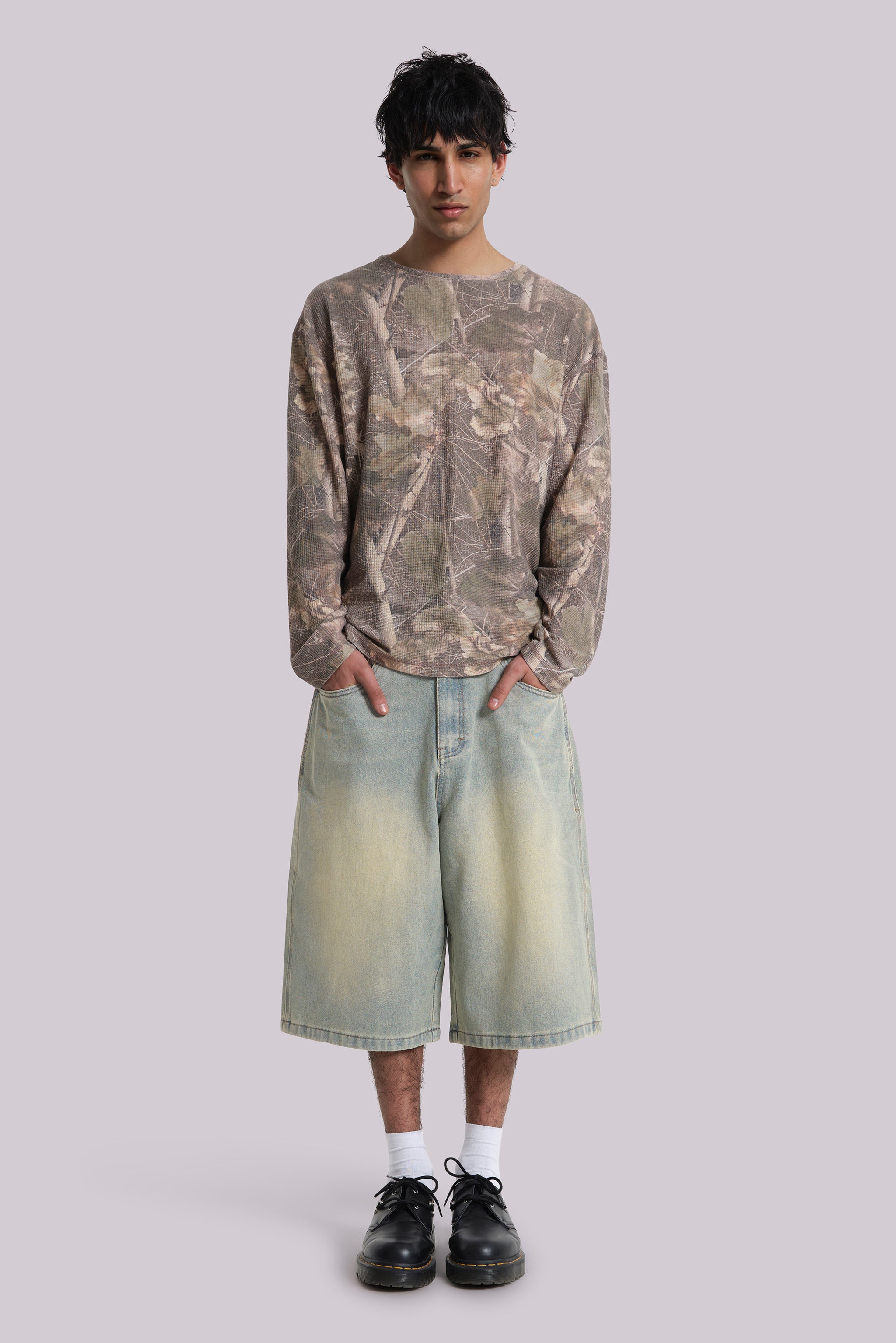 Shop Light Wash Jumbo Jorts | Jaded London | Clothing