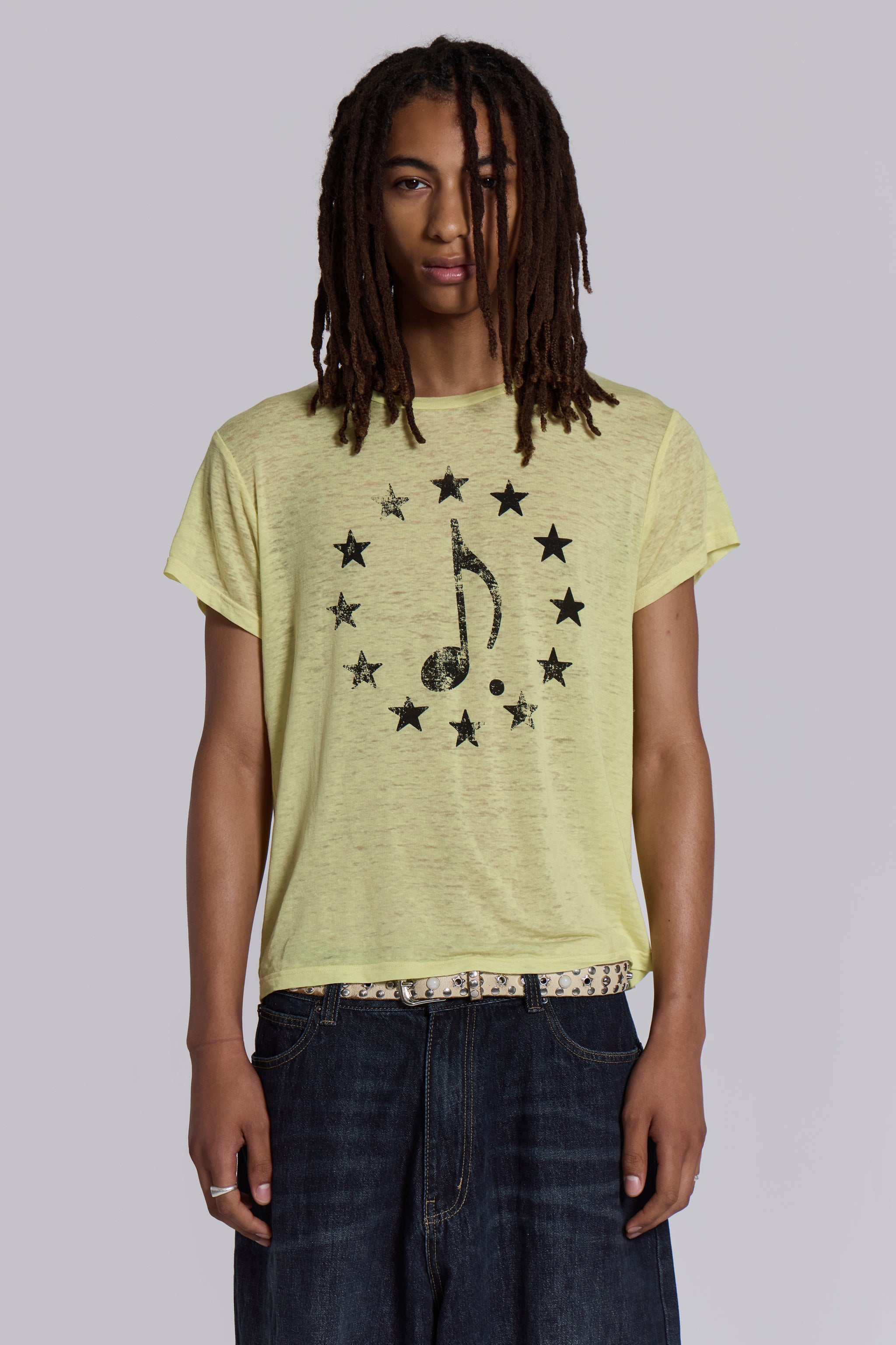 Music Yellow T-Shirt | Jaded London | Clothing