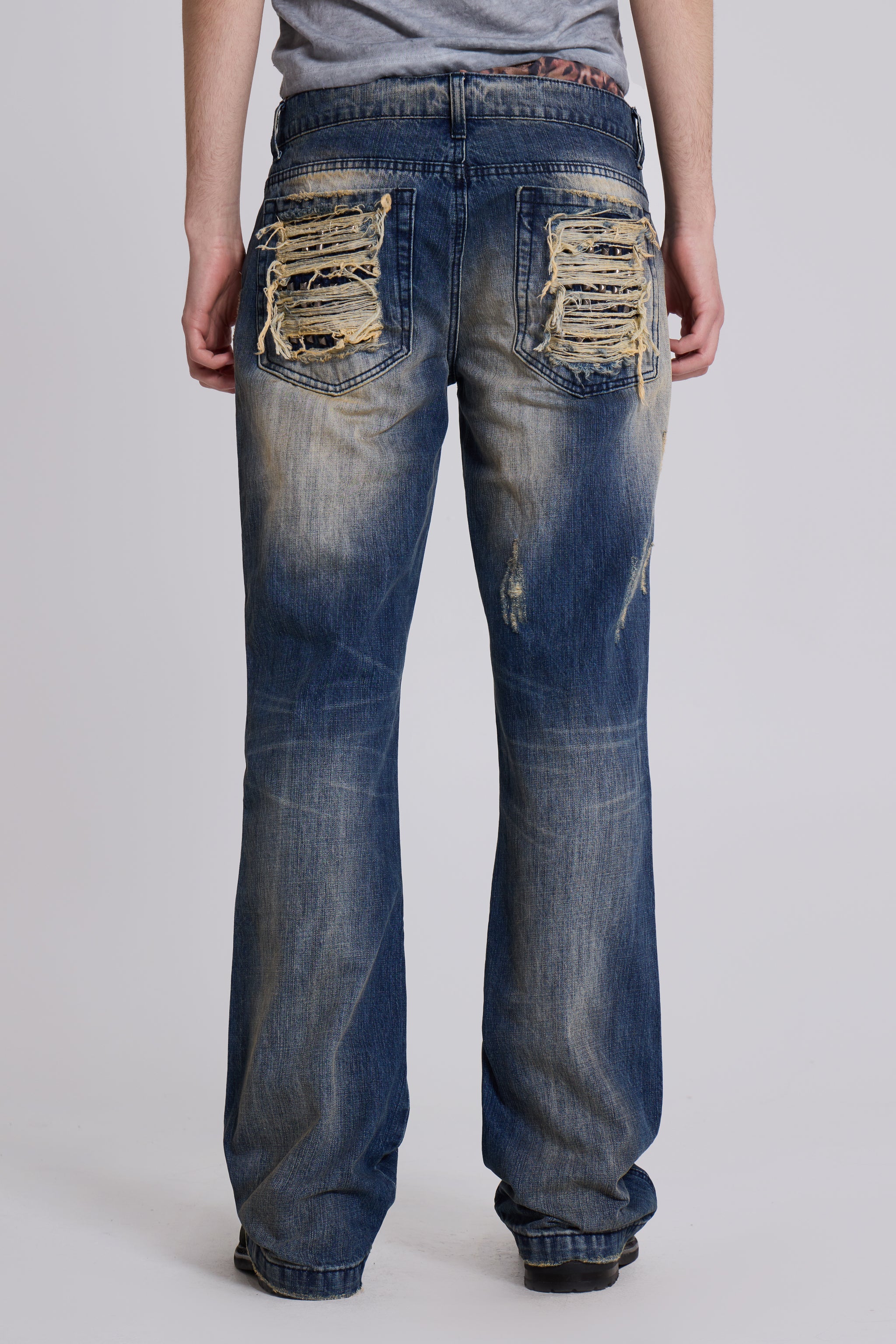 Shop Metal Bootcut Jeans | Jaded London | Clothing