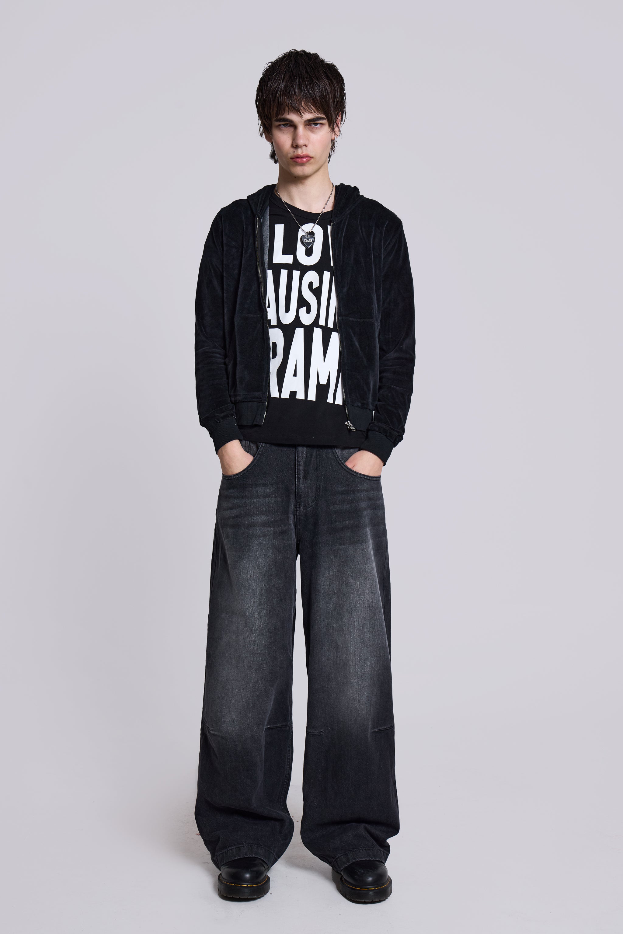 Shop Washed Black Colossus Jeans | Jaded London | Clothing