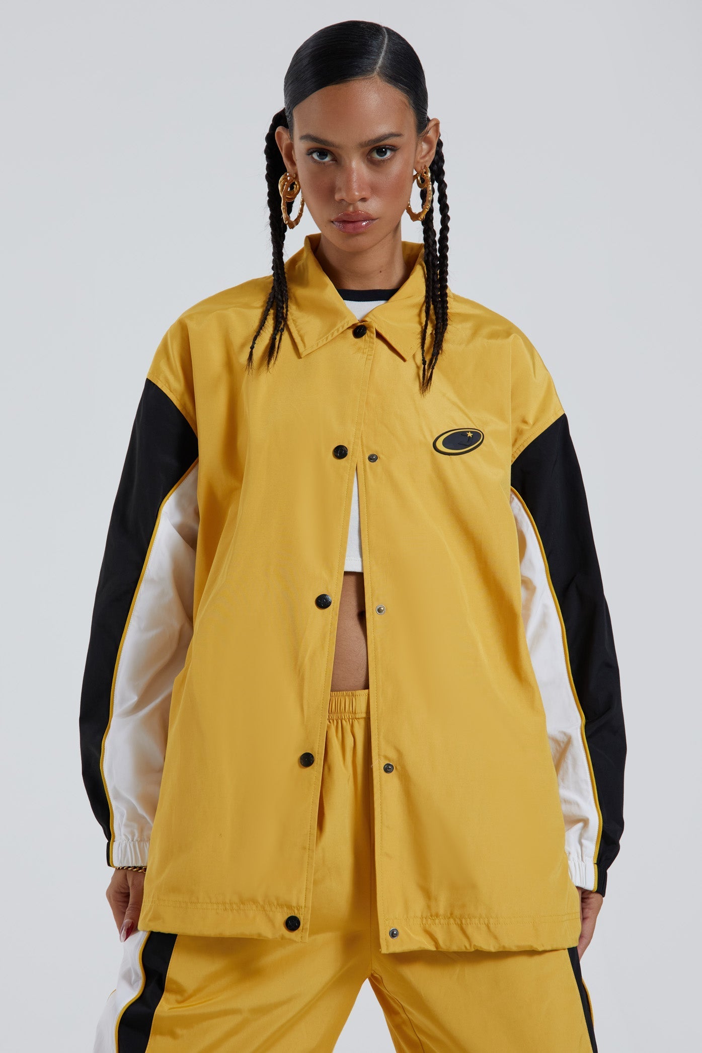 Yellow Oversized Track Jacket | Jaded London